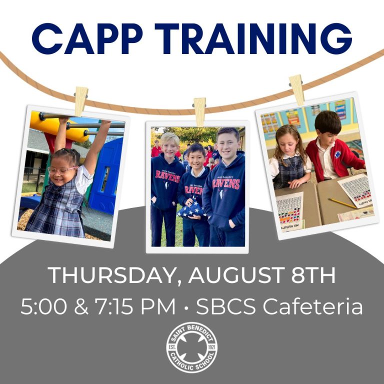 CAPP Training – Saint Benedict Catholic School – Best Private School ...