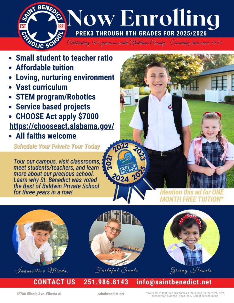 Enrollment for the 2025-2026 School Year is now OPEN! – Saint Benedict ...